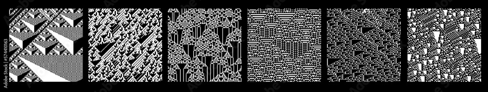 Cellular Automaton Homogeneous Structures Set - Visualization of ...