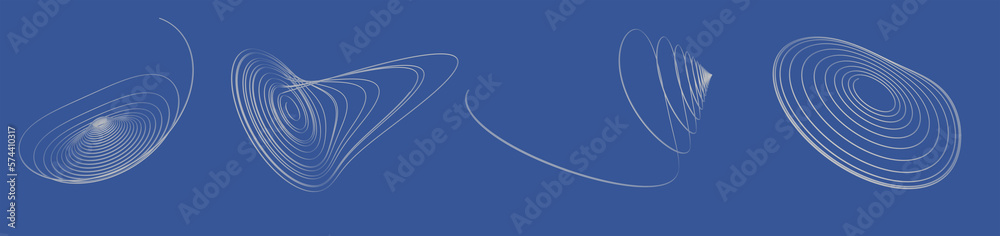 Attractor Rossler Mathematical Model Set - Visualization of Dynamical ...