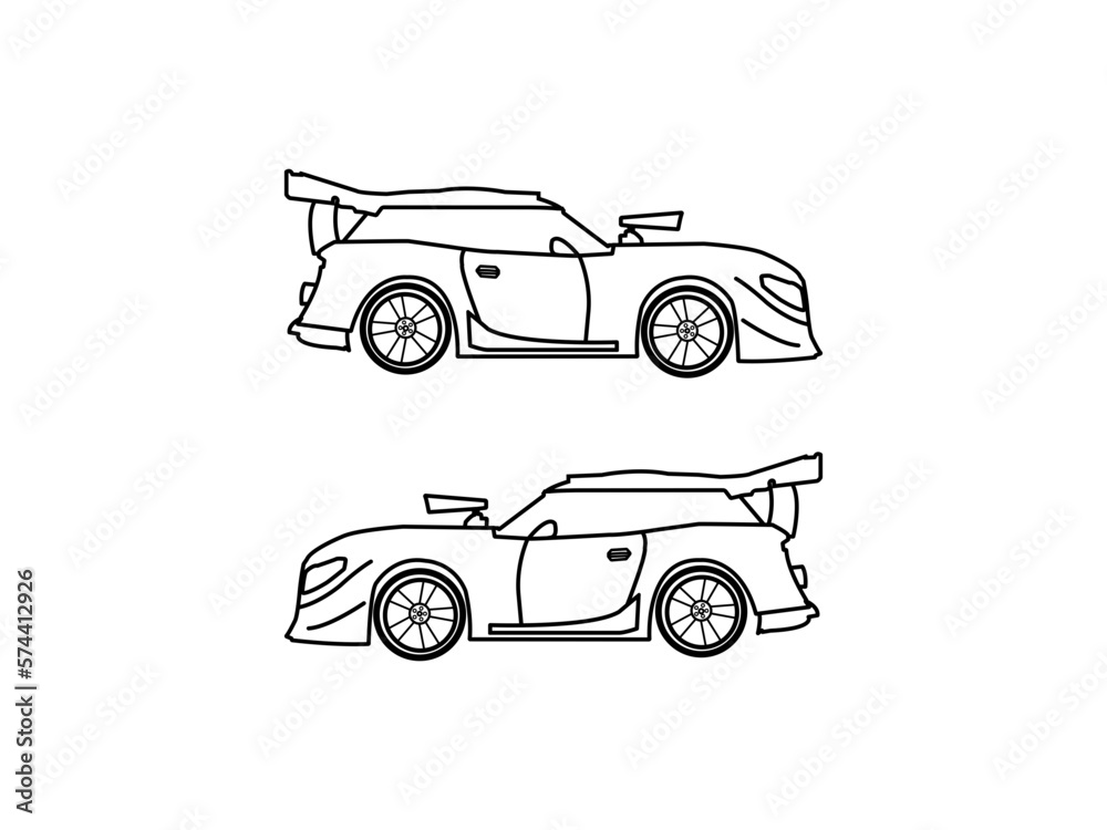 car vector design and line art. car vector images. car isolated white ...