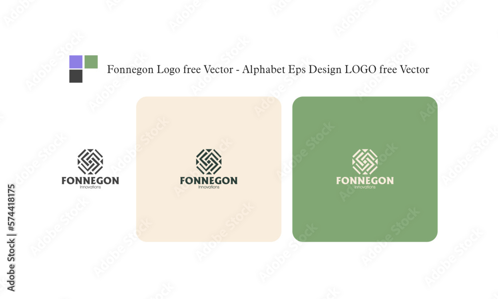 Fonnegon Logo free Vector - Alphabet Eps Design LOGO free Vector Stock ...