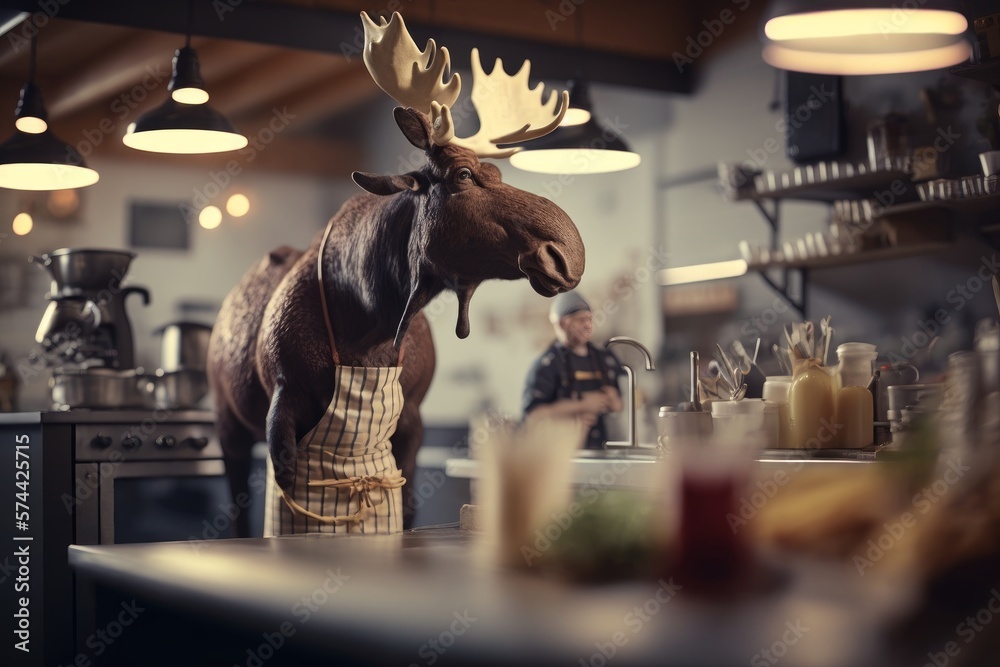 Experience the Epic Composition of a Moose Chef Cooking in Super ...