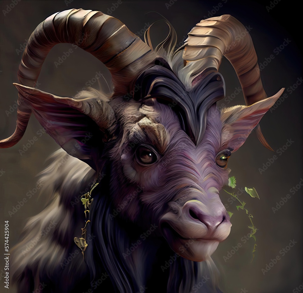 angry goat Generative AI Art Stock Illustration | Adobe Stock