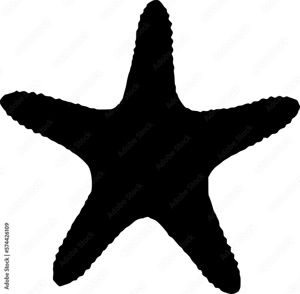 starfish on black background Stock Vector | Adobe Stock