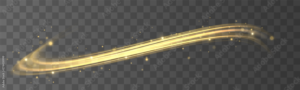 Rotating shining rings. Shine magic gold swirl with flare sparkles ...