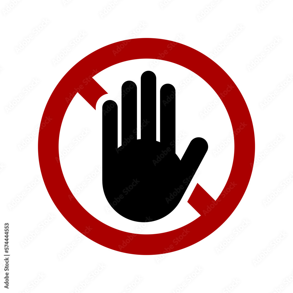 Stop Hand Palm Forbidden Do Not Enter Or Do Not Touch Symbol Icon In A stop-hand-palm-forbidden-do-not-enter-or-do-not-touch-symbol-icon-in-a