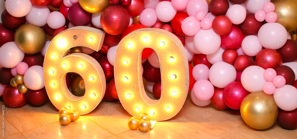 60th birthday party, celebration, decoration, milestone, family ...