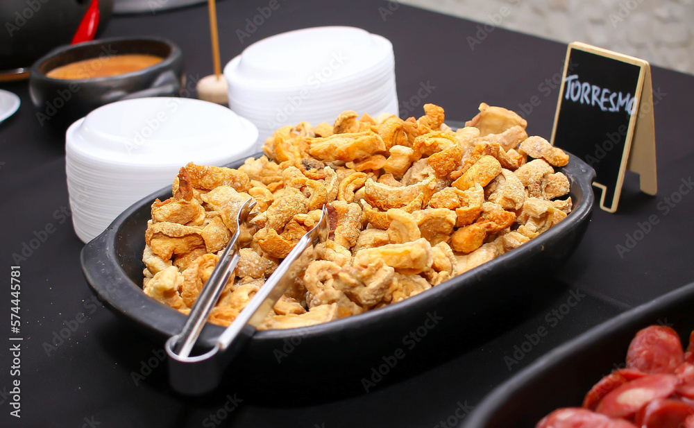 brazilian crackling, food photo, pork rind, chicharron, pork ...