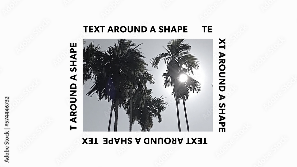 Text Around A Shape Media Replace Stock Template | Adobe Stock