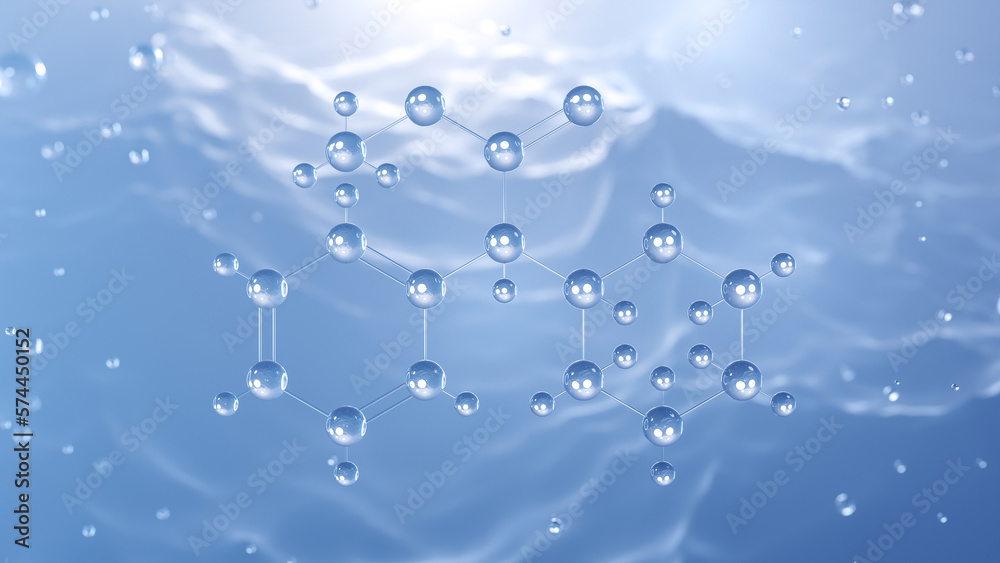 dexmethylphenidate molecular structure, 3d model molecule, focalin ...