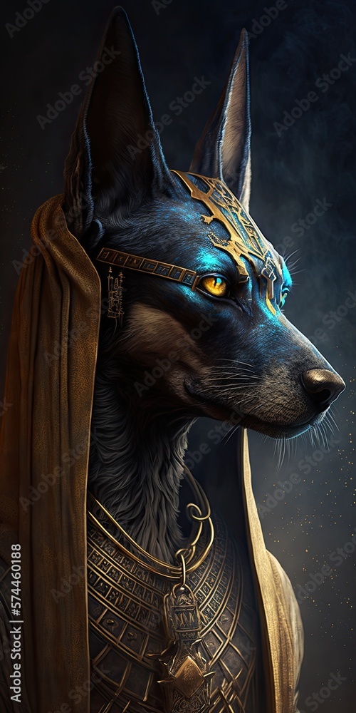 Anubis the Ancient Egyptian Canine God of Funerary Rites, Protector of ...