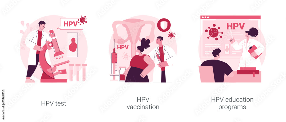 Human papillomavirus prevention abstract concept vector illustration ...