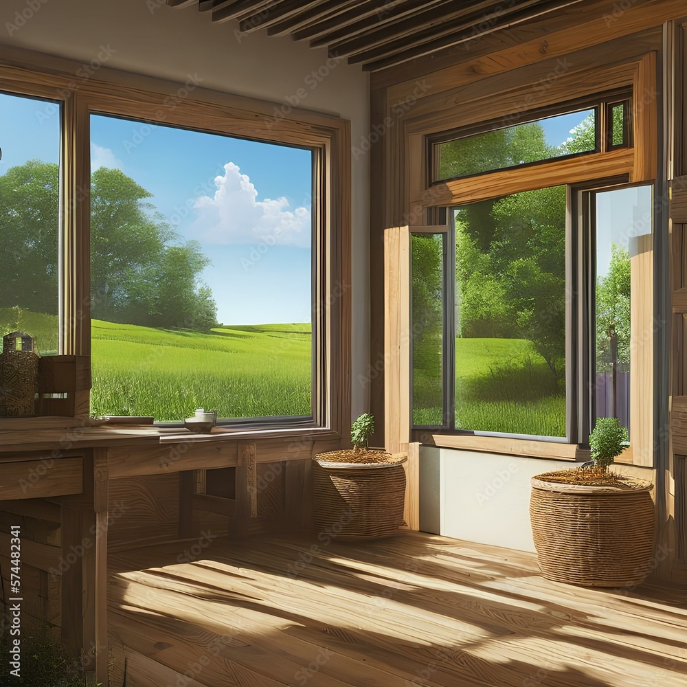 11 A home with a farmhouse design theme 2_SwinIRGenerative AI Stock ...