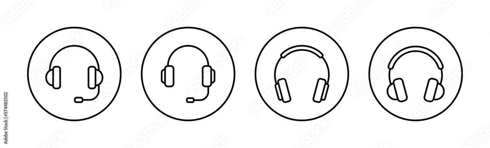 Headphone icon vector for web and mobile app. headphone sign and symbol ...