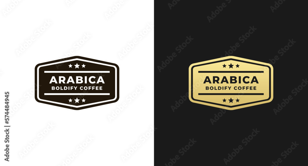 Best Arabica Coffee Label Vector or Arabica Coffee Seal Vector on White ...