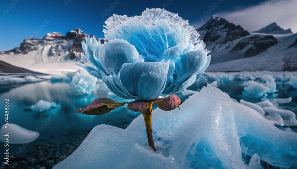 Very Detailed Representation of White Flower and Bright Accents ...