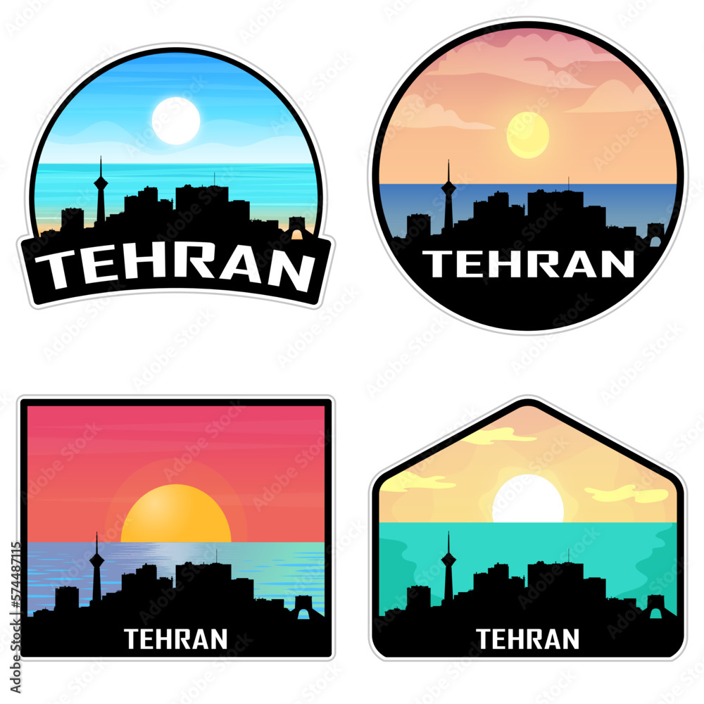 Tehran Iran Skyline Silhouette Retro Vintage Sunset Tehran Lover Travel ...
