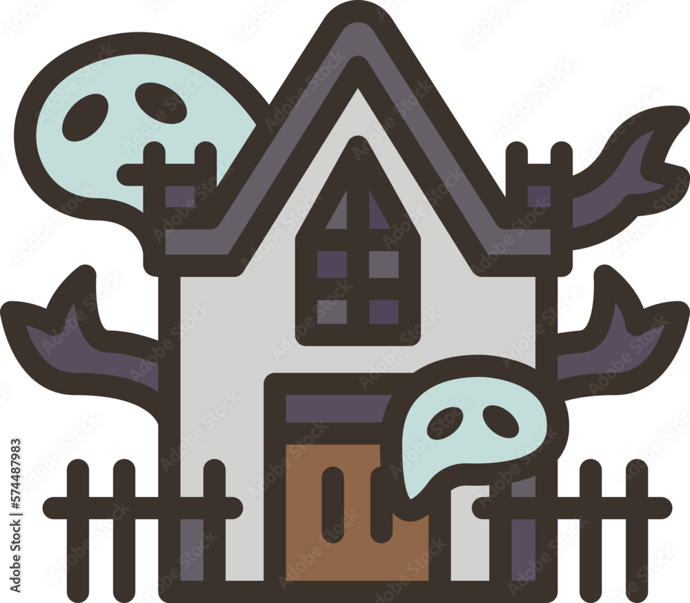 haunted icon Stock Vector | Adobe Stock