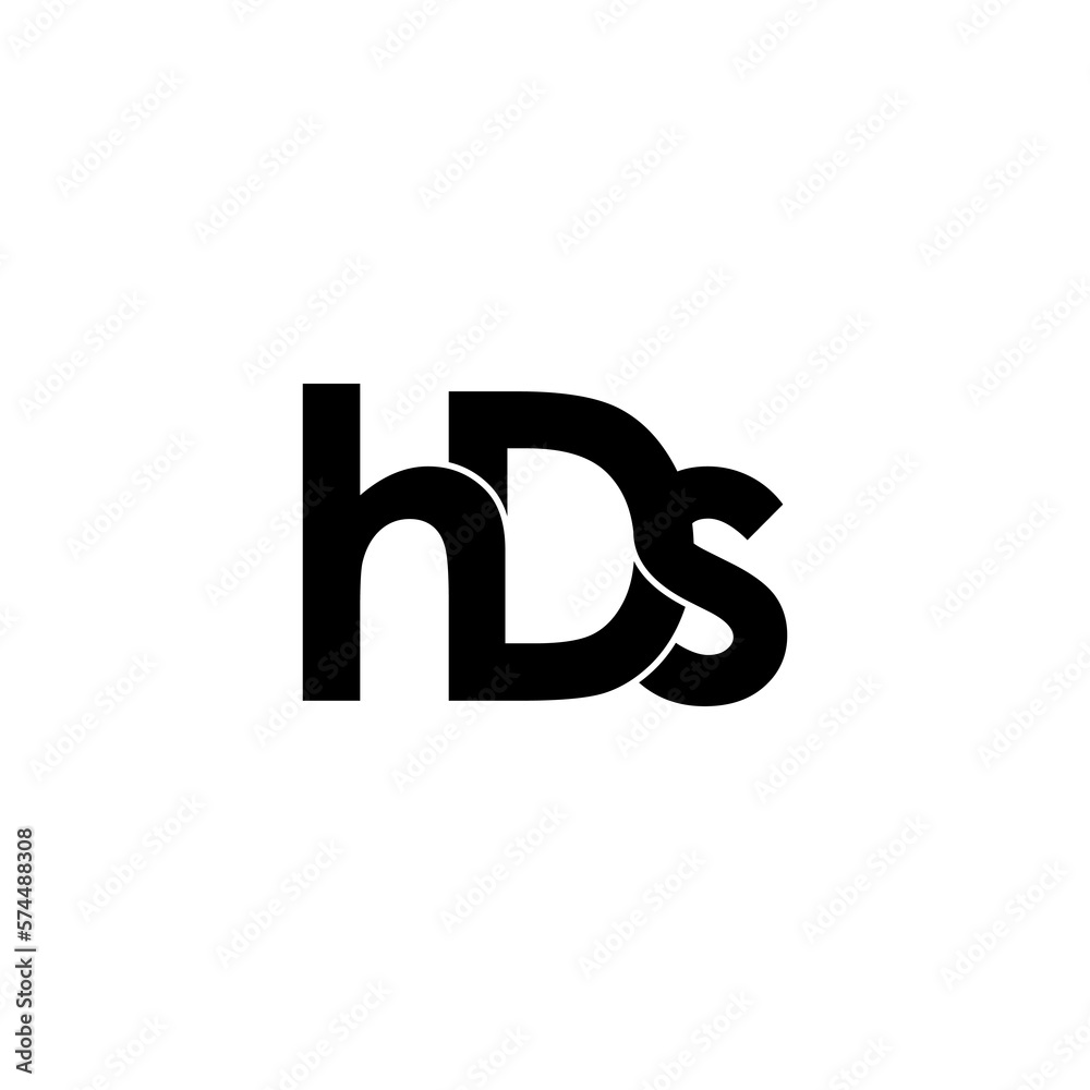 hds lettering initial monogram logo design Stock Vector | Adobe Stock