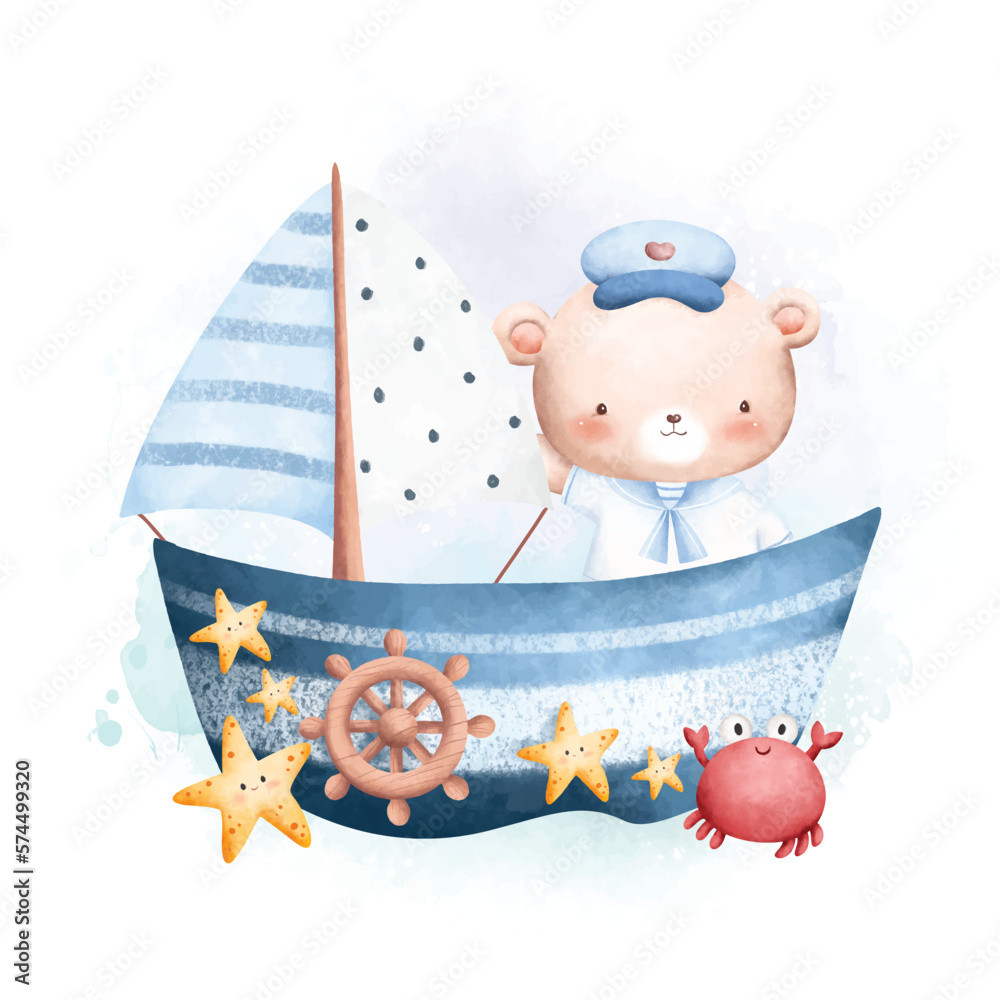 Little Sailor Teddy Bears Royalty Free Stock Photography