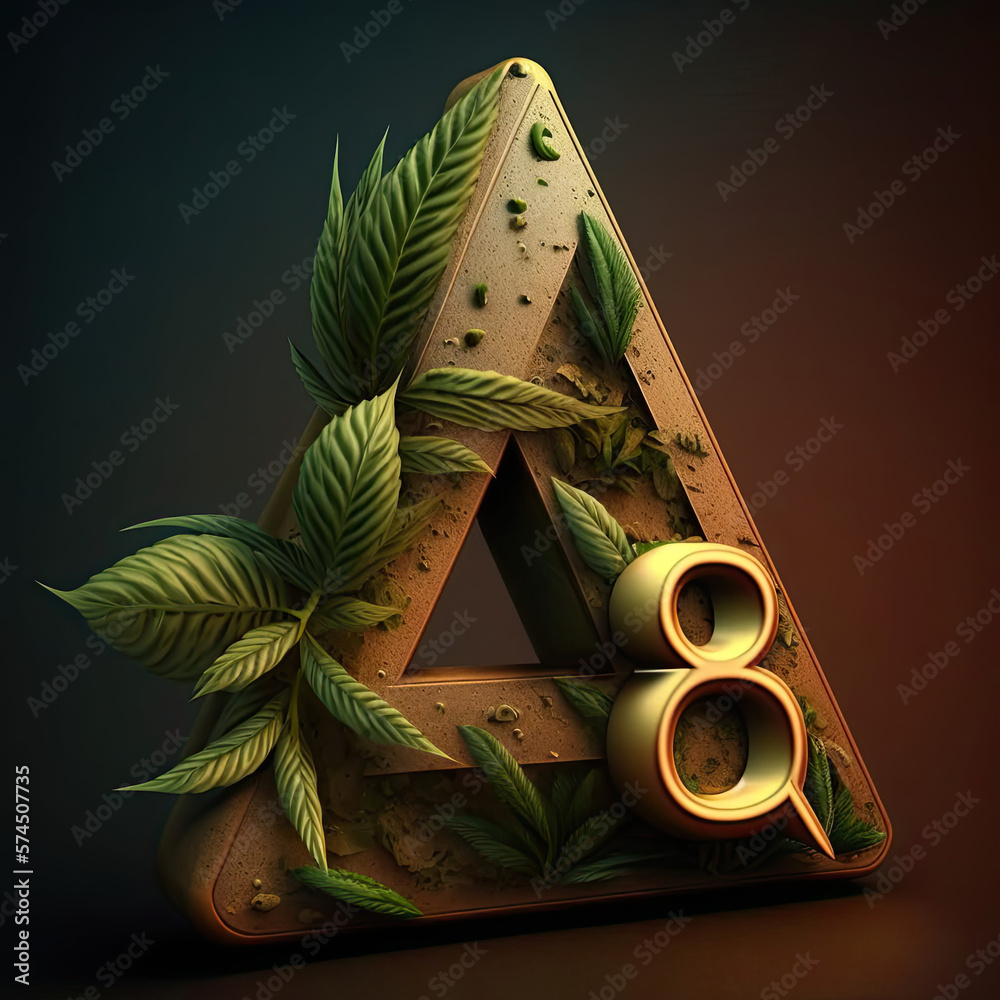 Delta 8 THC Logo - AI Generated Stock Illustration | Adobe Stock