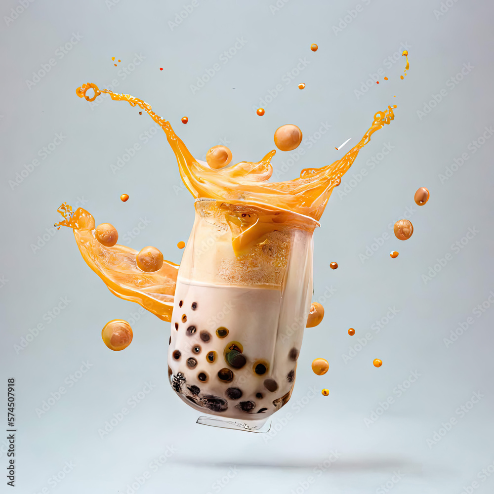 Action Boba Tea - AI Generated Stock Illustration | Adobe Stock
