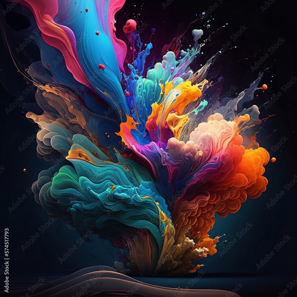 Color Splash abstract art of beautiful color combination Wallpaper # ...