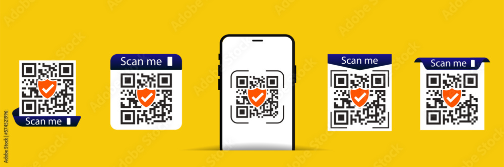 Scan Qr Code Icon Quick Response Code Or Qr Code Set For Smartphone