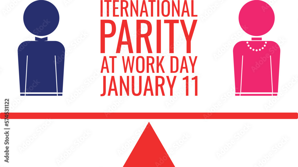 international parity at work day. Design suitable for greeting card ...