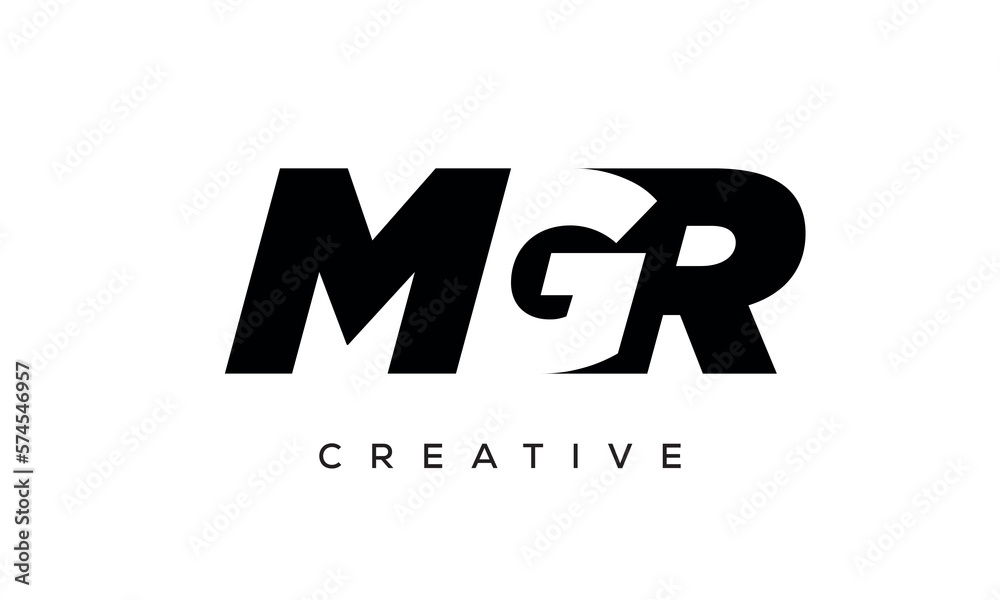 MGR letters negative space logo design. creative typography monogram ...