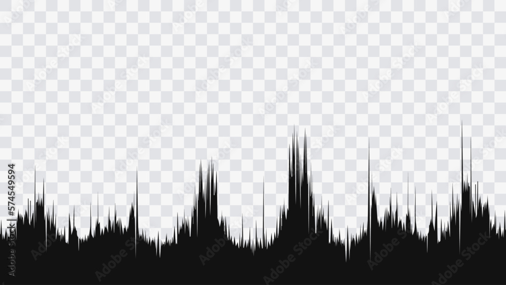 Vector lines motion noise graph waves, seismic action. Bright black ...