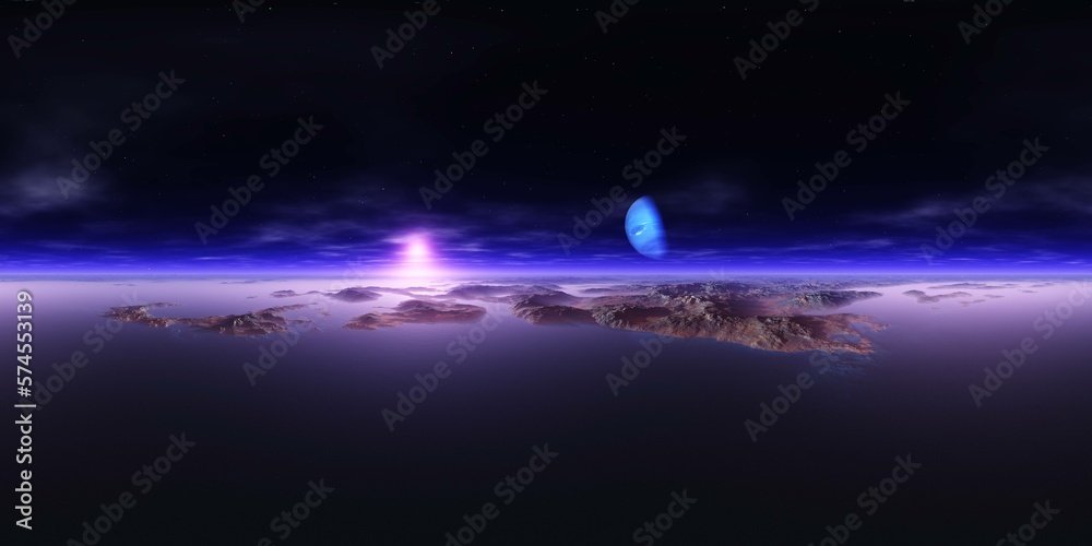 alien landscape. HDRI . equidistant projection. Spherical panorama ...