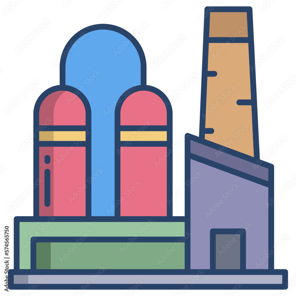 Refinery icon Stock Vector | Adobe Stock