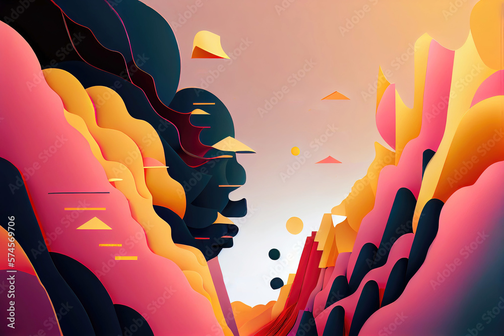 Abstract minimalist background wallpaper design (Generative AI) Stock ...