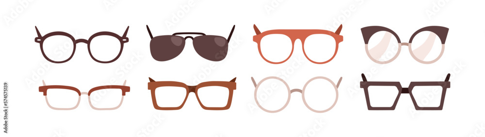Eye glasses frames designs set. Fashion eyewear for eyesight ...