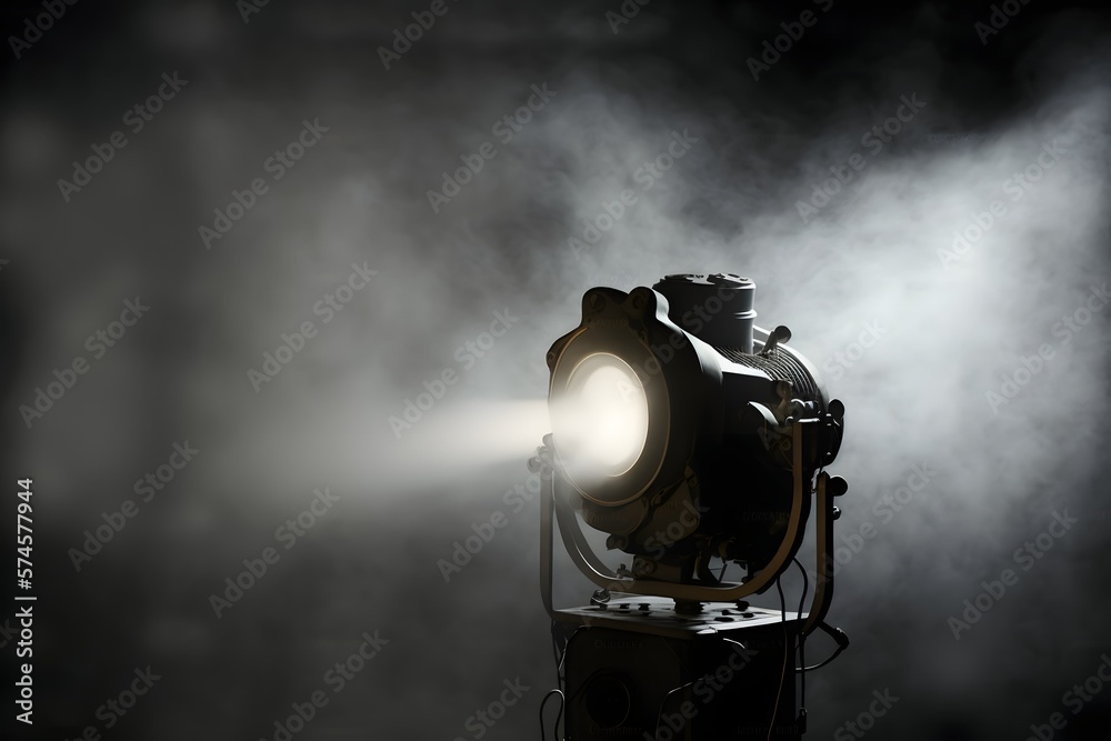 Soft Light in a Dark Scene, Stage Lighting in a Dark Room, Backlight in ...