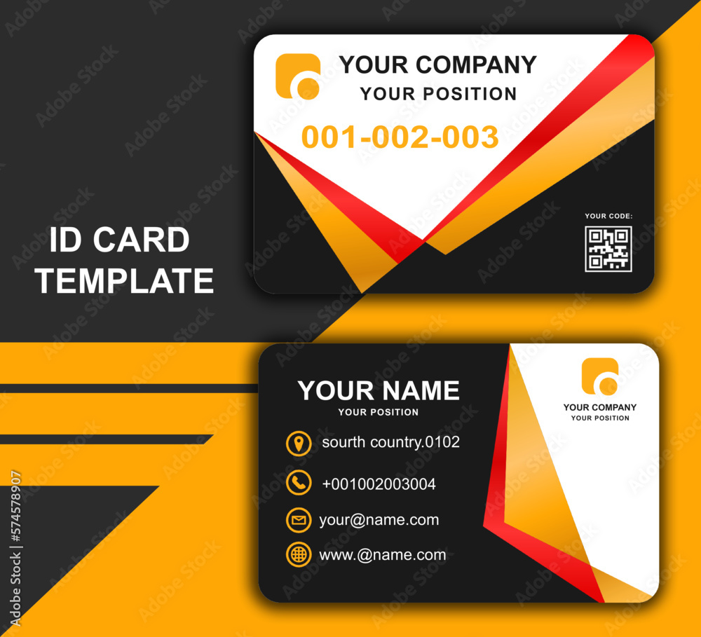 set identification card template art icon and graphics Stock Vector ...