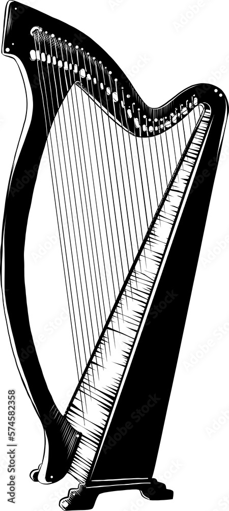 PNG engraved style illustration for posters, decoration and print. Hand ...
