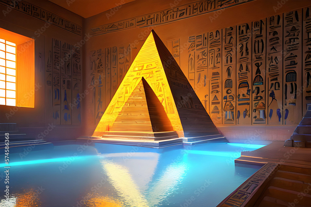 Historical Illustration of the inside of a Pyramid in Ancient Egypt ...