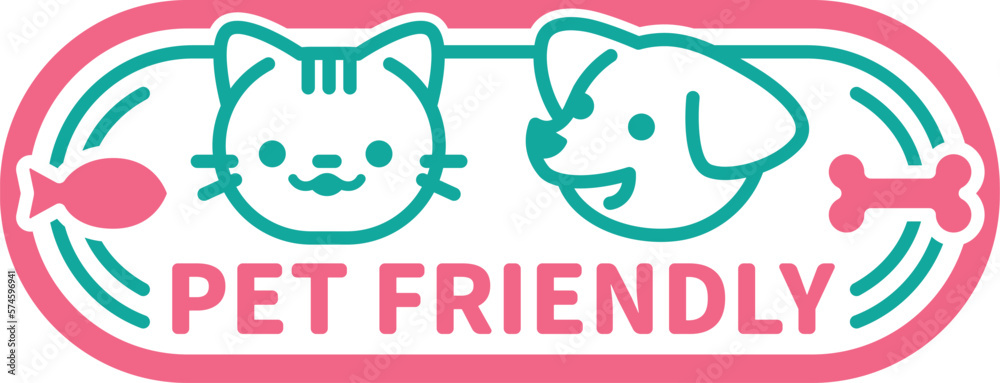 Welcome pets, pet friendly sign stickers. Can be used in shops, cafes ...