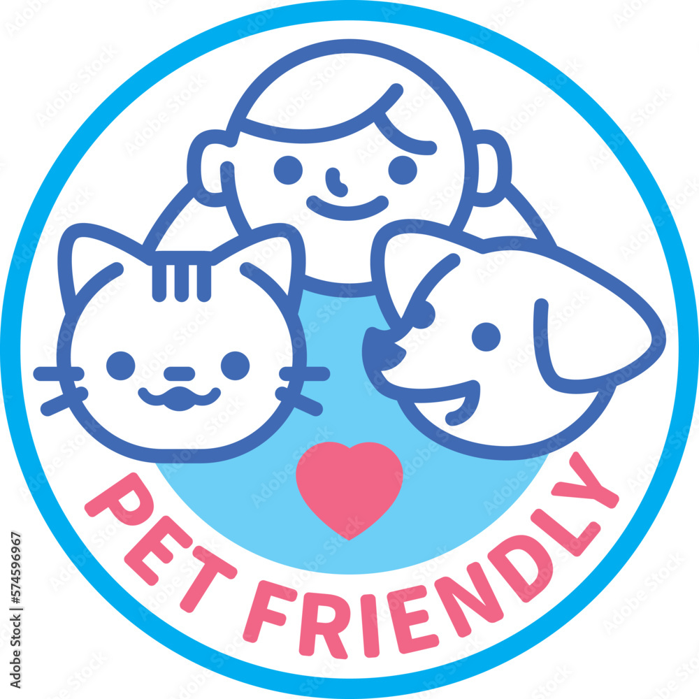 Welcome pets, pet friendly sign stickers. Can be used in shops, cafes ...