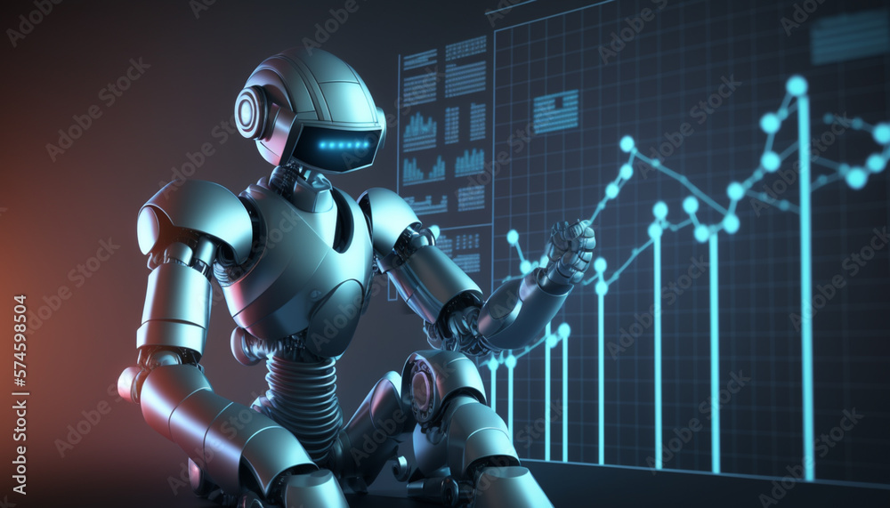 Bot Analysing Chart with Economic Growth Graph and the Markets for a ...