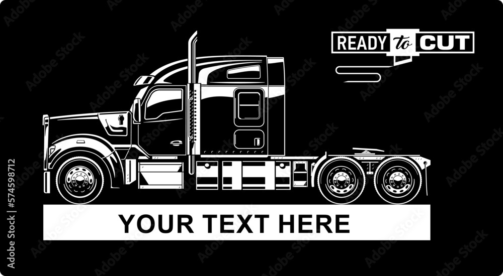 Semi Truck Silhouette Side