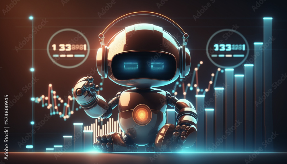 Bot Analysing Chart with Economic Growth Graph and the Markets for a ...