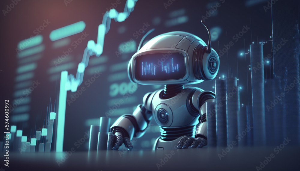 Bot Analysing Chart with Economic Growth Graph and the Markets for a ...