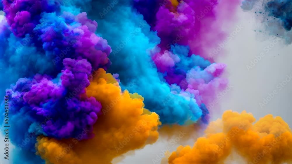 abstract splash painting watercolor hand drawn on dark background ...