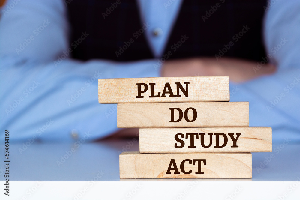 Wooden blocks with words 'Plan do study act'. Stock Photo | Adobe Stock