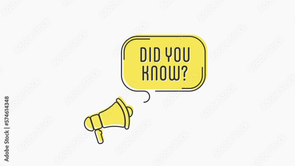 Did you know? Announcement Message With Megaphone and yellow Speech ...
