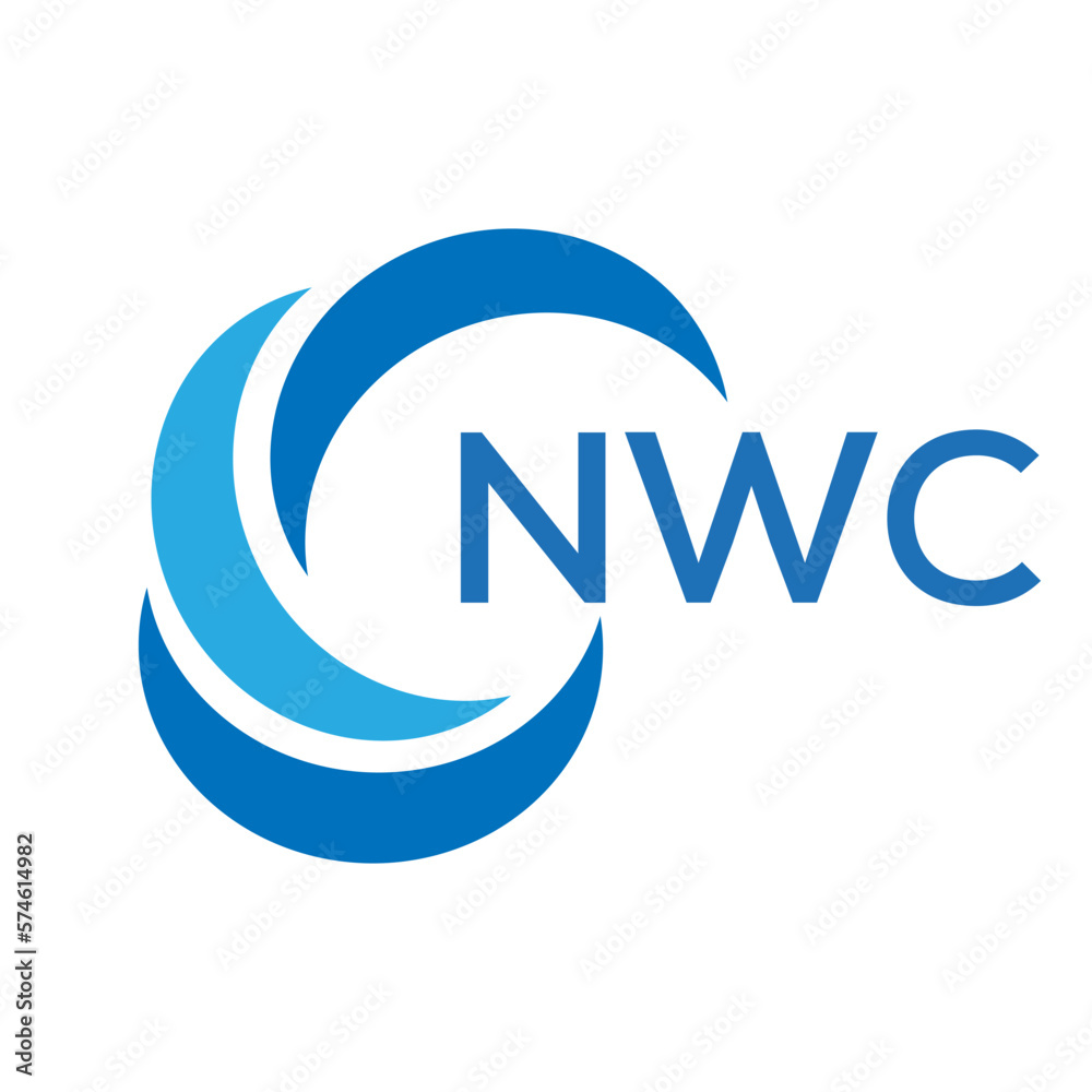 Vetor de NWC Letter logo design template vector. NWC Business abstract ...
