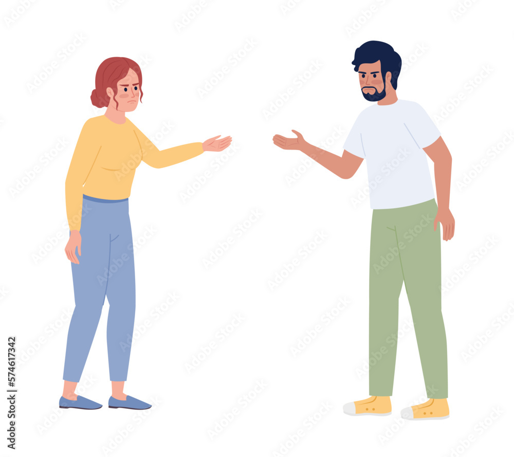 Couple Arguing Clipart