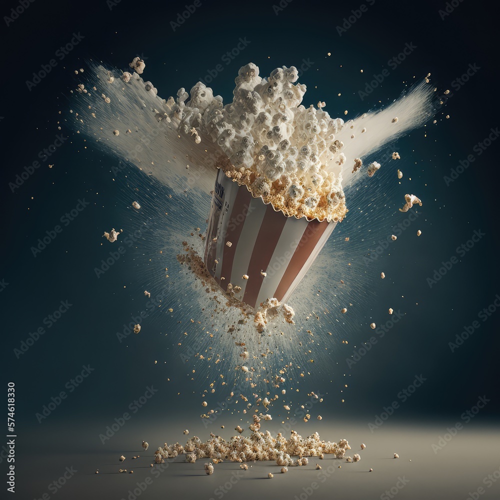 Popcorn Explosion, Flying Pop Corn, Emotions Impressions Concept ...